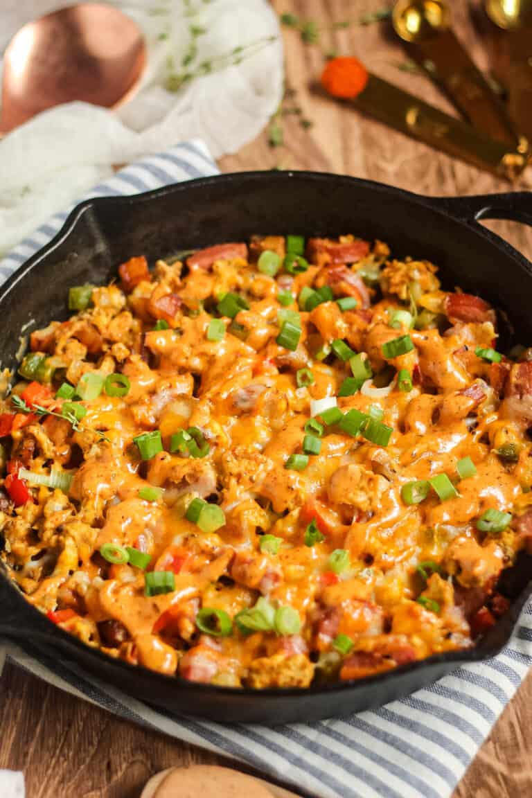 Loaded Creole Breakfast Skillet - Pink Owl Kitchen