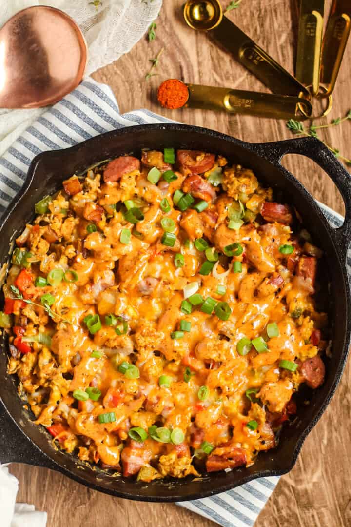 Loaded Creole Breakfast Skillet - Pink Owl Kitchen