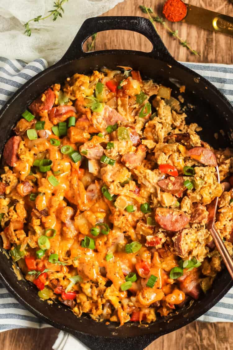 Loaded Creole Breakfast Skillet - Pink Owl Kitchen