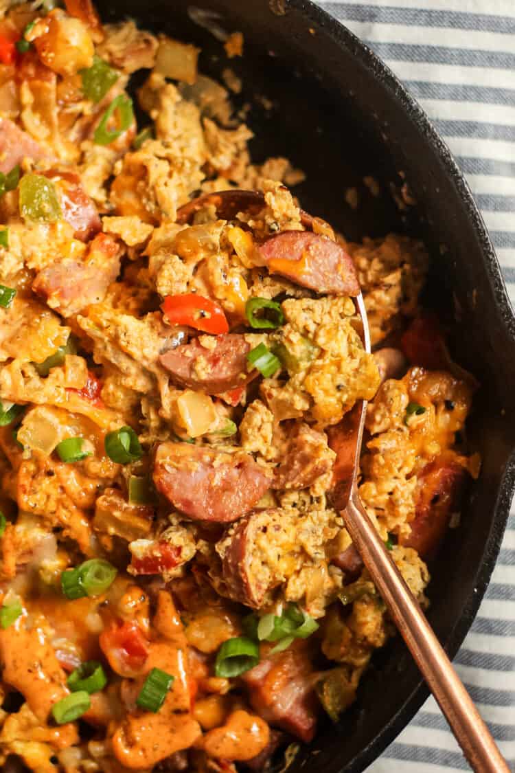 Loaded Creole Breakfast Skillet - Pink Owl Kitchen
