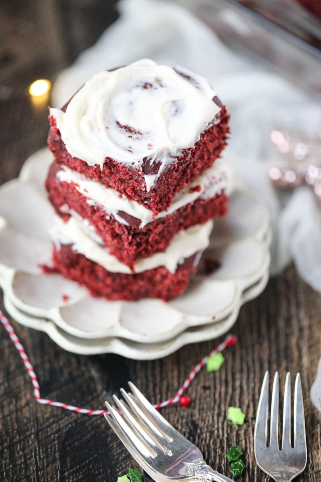 Red Velvet Cinnamon Rolls - Pink Owl Kitchen