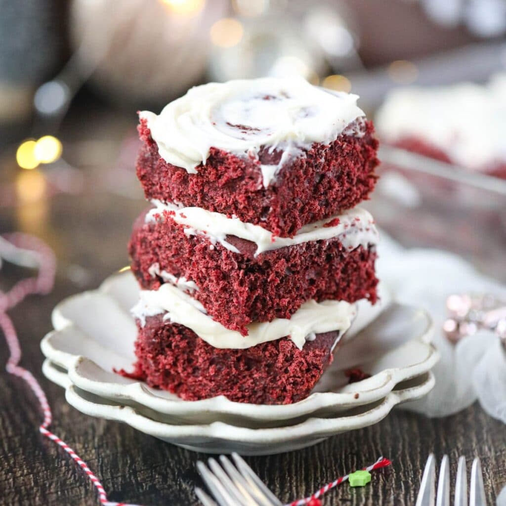 Red Velvet Cinnamon Rolls - Pink Owl Kitchen