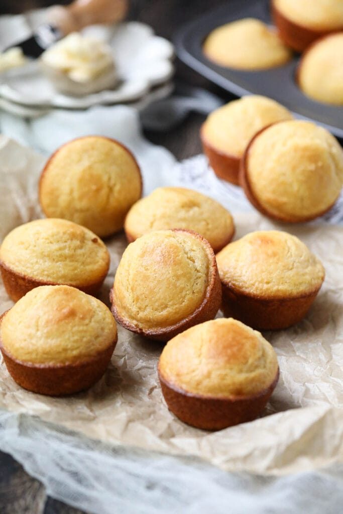 Sweet Cornbread Muffins - Pink Owl Kitchen