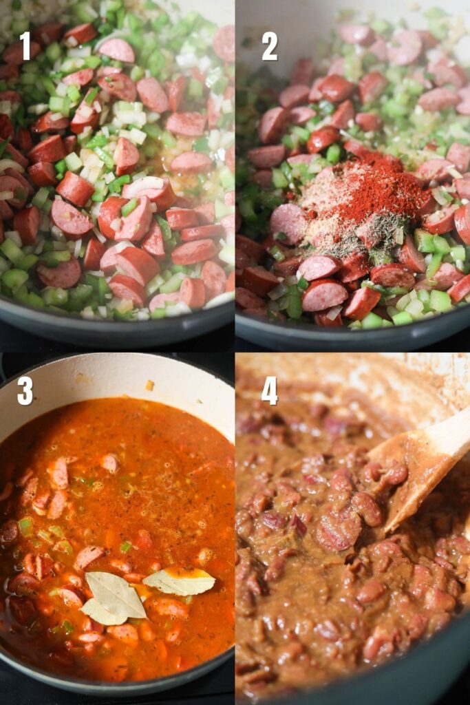 Louisiana Red Beans and Rice - Pink Owl Kitchen