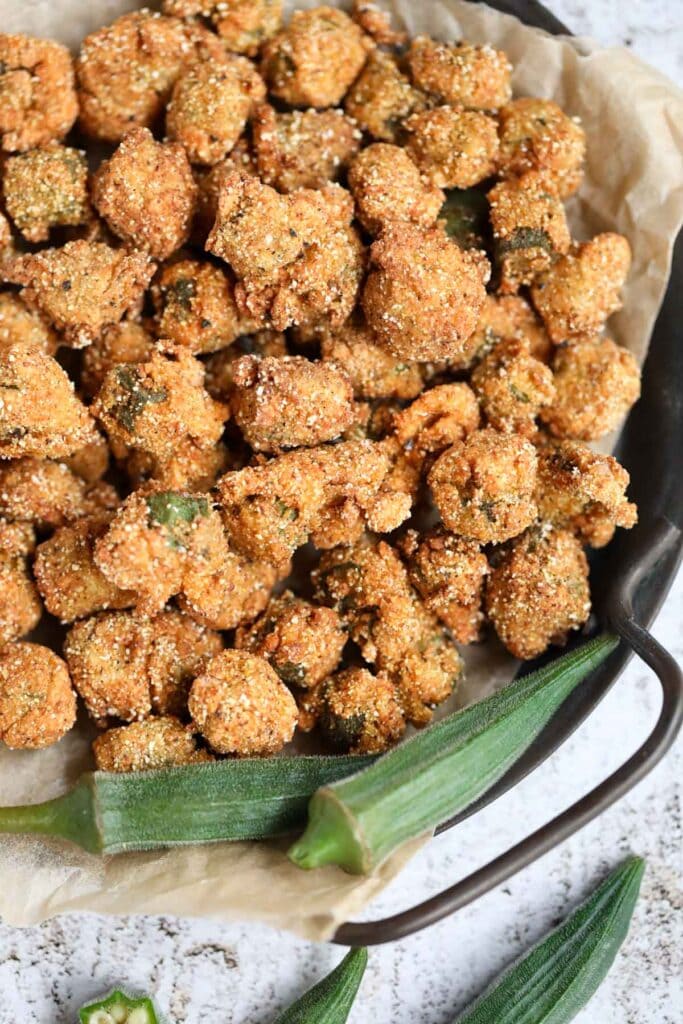 Southern Fried Okra - Pink Owl Kitchen