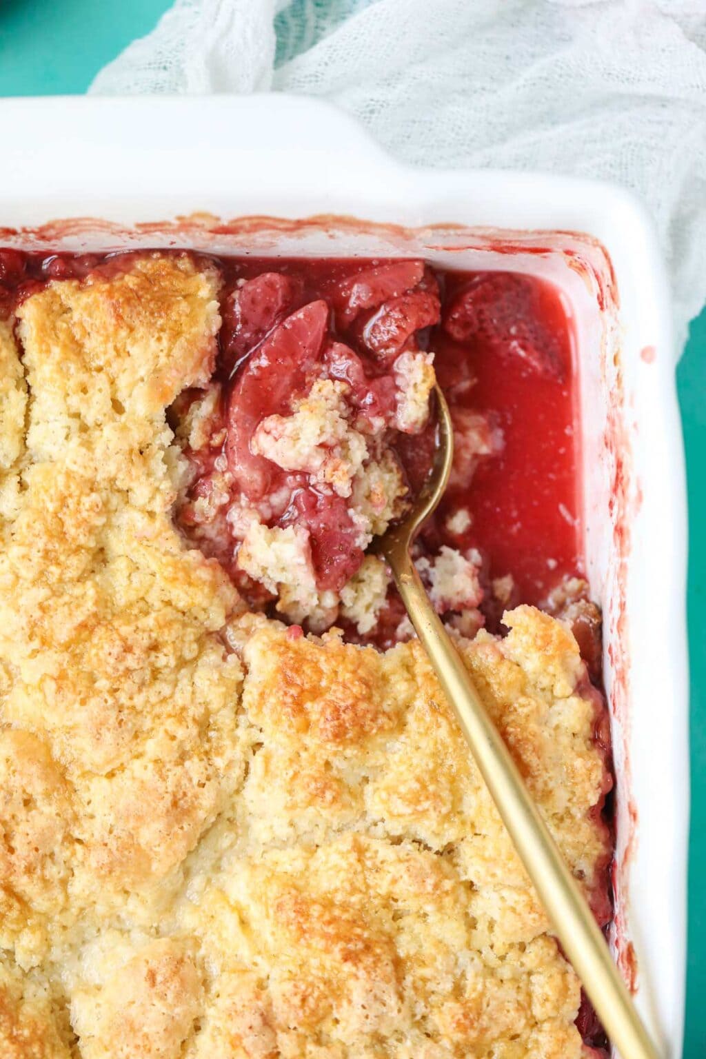 Fresh Strawberry Cobbler - Pink Owl Kitchen