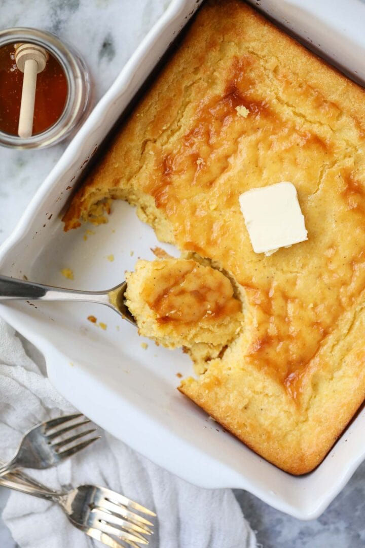Southern Spoon Bread Recipe - Pink Owl Kitchen