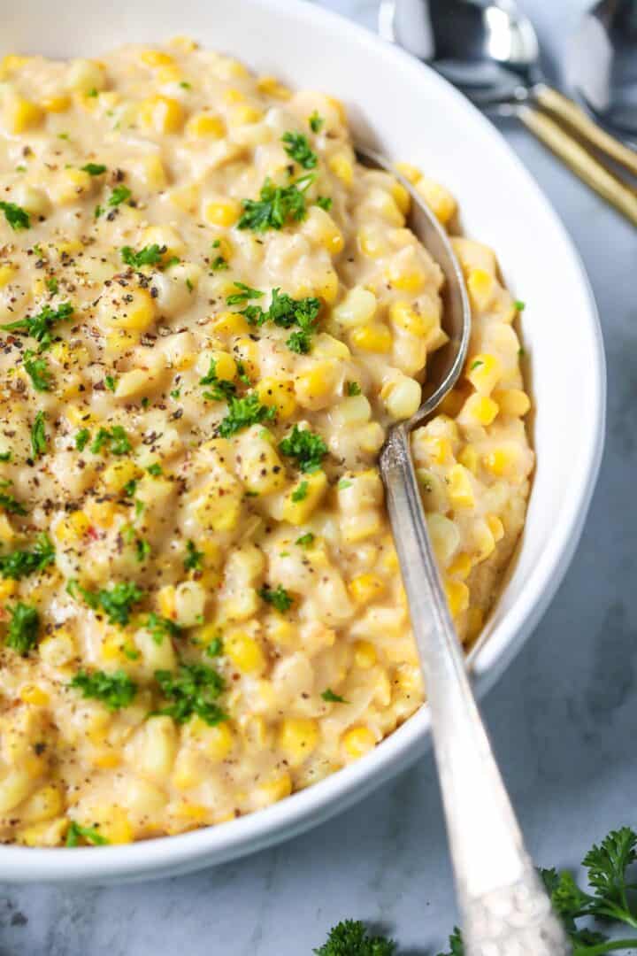 The Best Homemade Creamed Corn - Pink Owl Kitchen