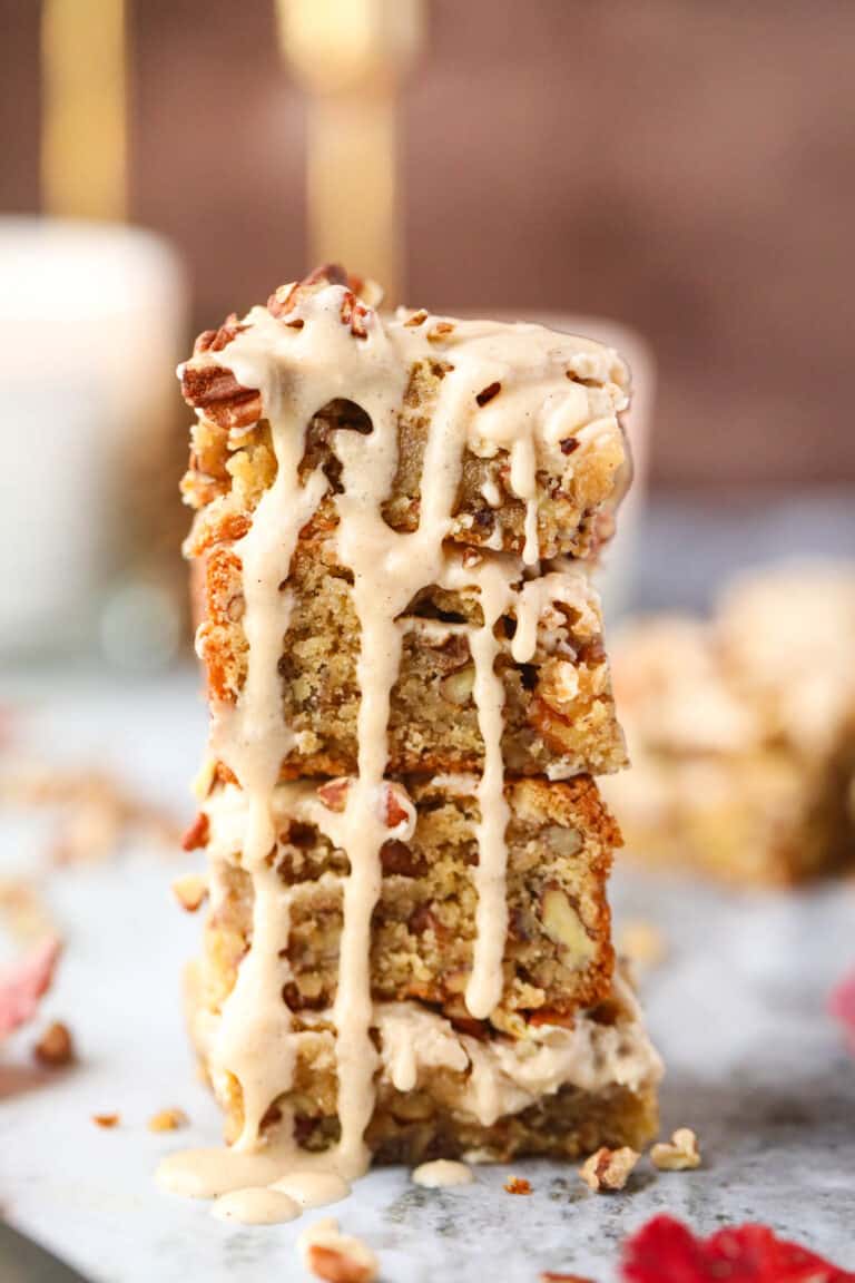 Maple Pecan Blondies - Pink Owl Kitchen