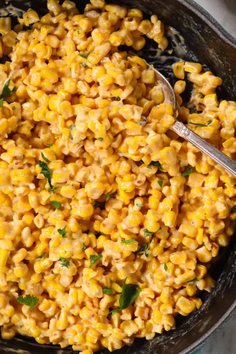 Hot Honey Butter Skillet Corn - Pink Owl Kitchen