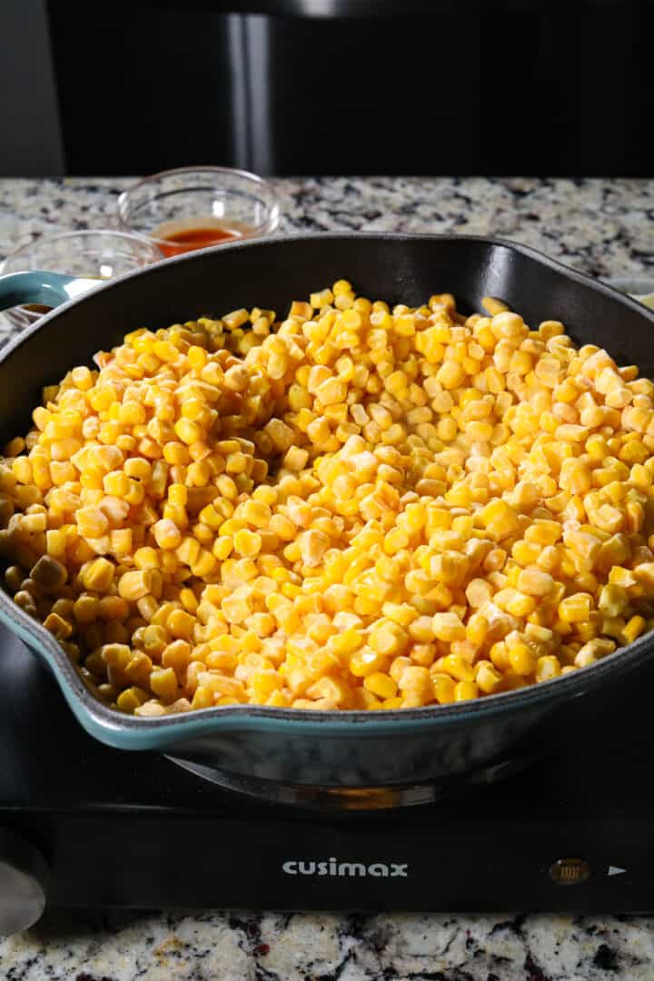 Hot Honey Butter Skillet Corn - Pink Owl Kitchen