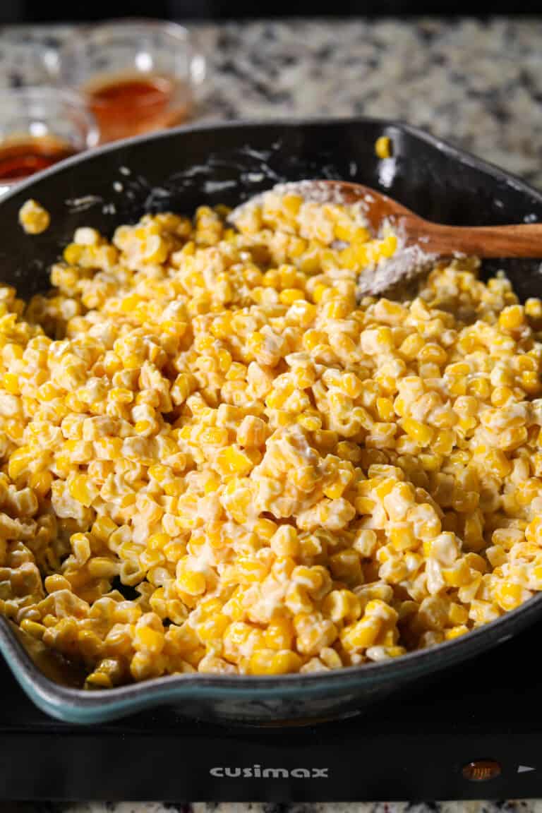 Hot Honey Butter Skillet Corn - Pink Owl Kitchen