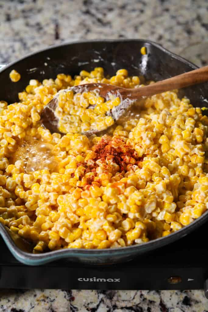 Hot Honey Butter Skillet Corn - Pink Owl Kitchen