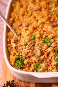 Crawfish Cornbread Dressing - Pink Owl Kitchen