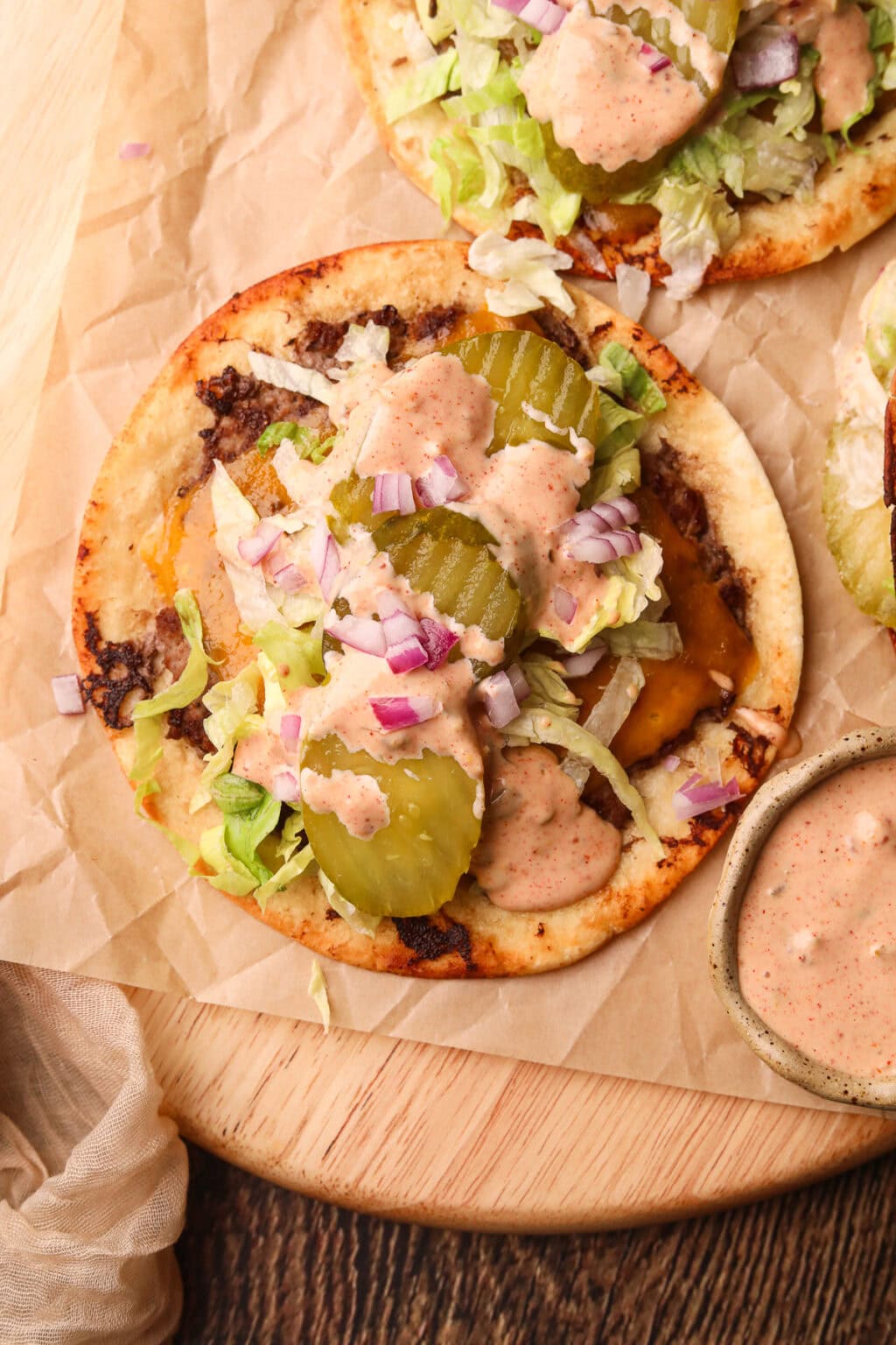 Smash Burger Tacos - Pink Owl Kitchen